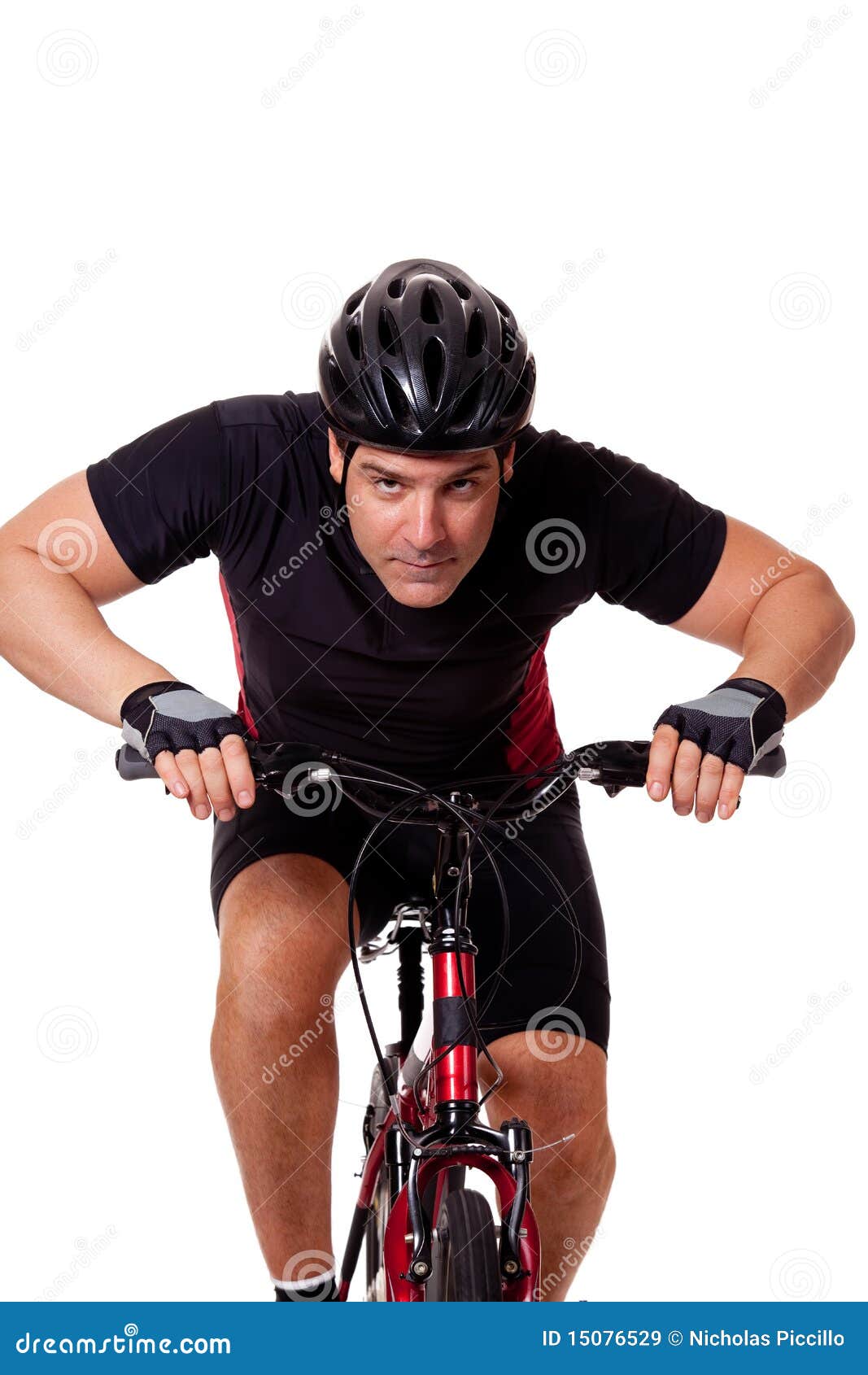 Radfahrer stockbild. Bild von ernst, studio, kurzschlüsse - 15076529