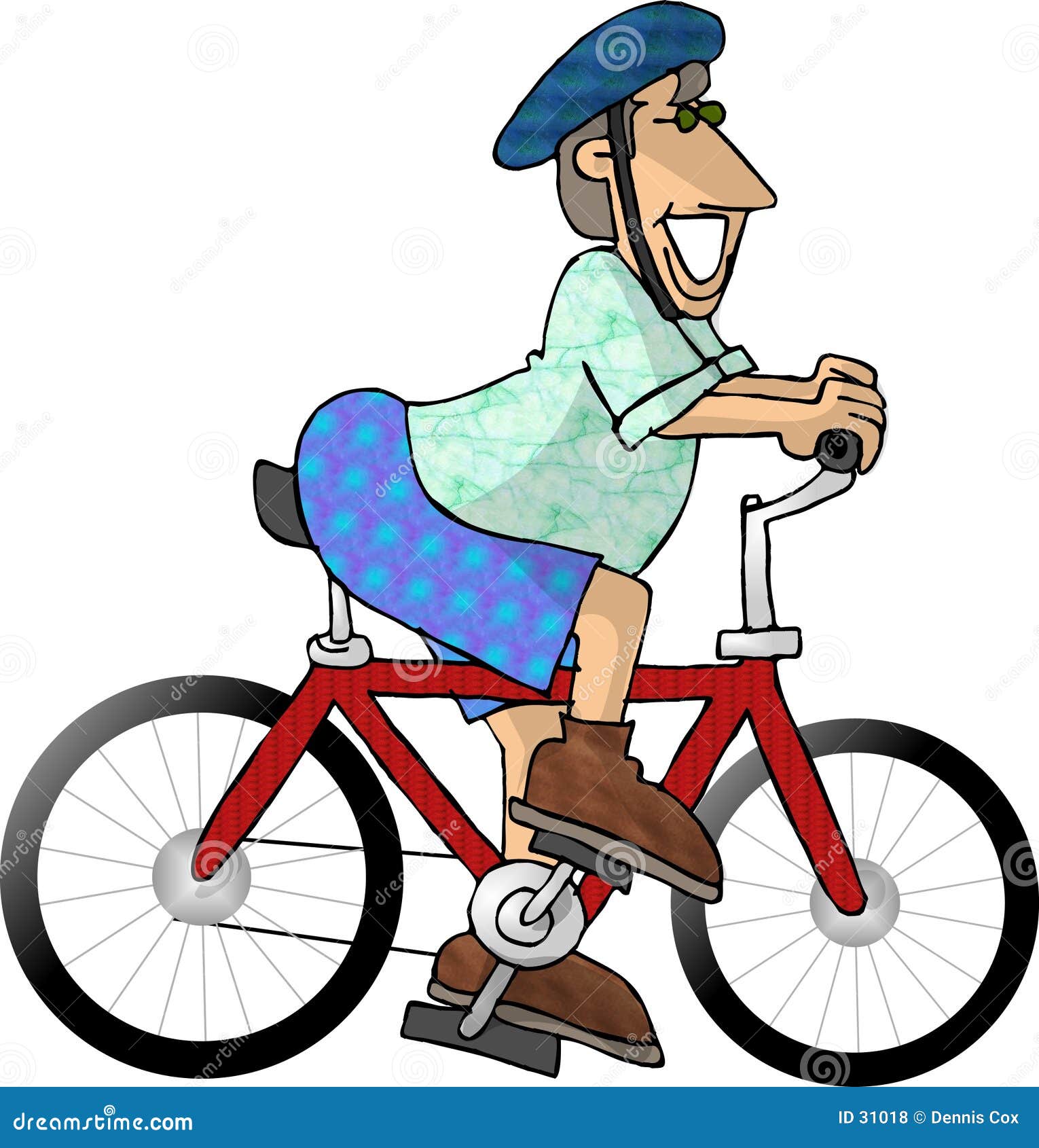 Radfahrerin stock abbildung. Illustration von komisch, aktiv - 31018