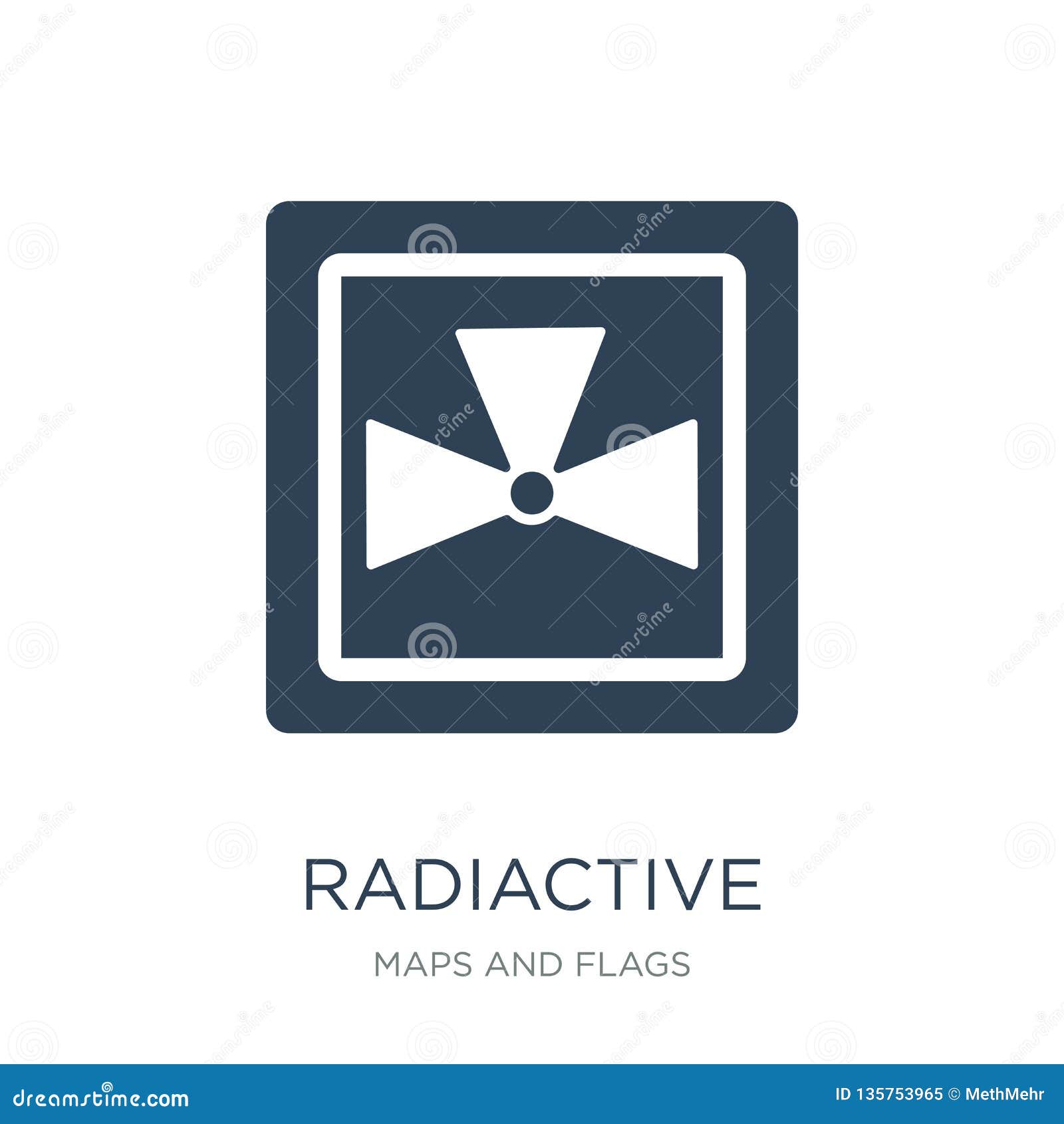 Radiactive Icon in Trendy Design Style. Radiactive Icon Isolated on ...
