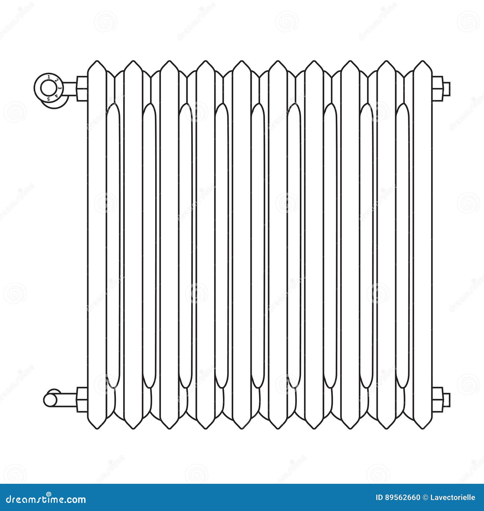 Radiador ilustración del vector. Ilustración de dispositivo - 89562660
