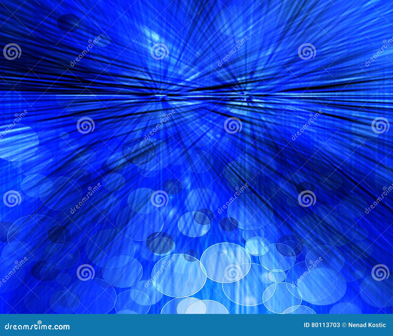Radial Abstract Blue Background Stock Illustration - Illustration of ...