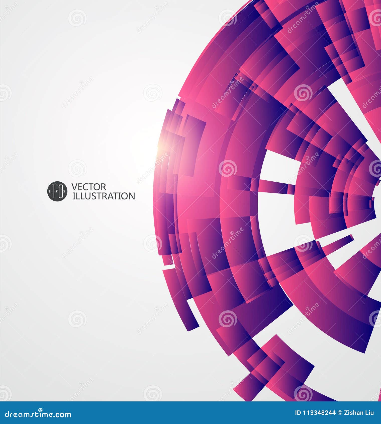 Radial Abstract Graphics, Vector Illustration. Stock Vector ...