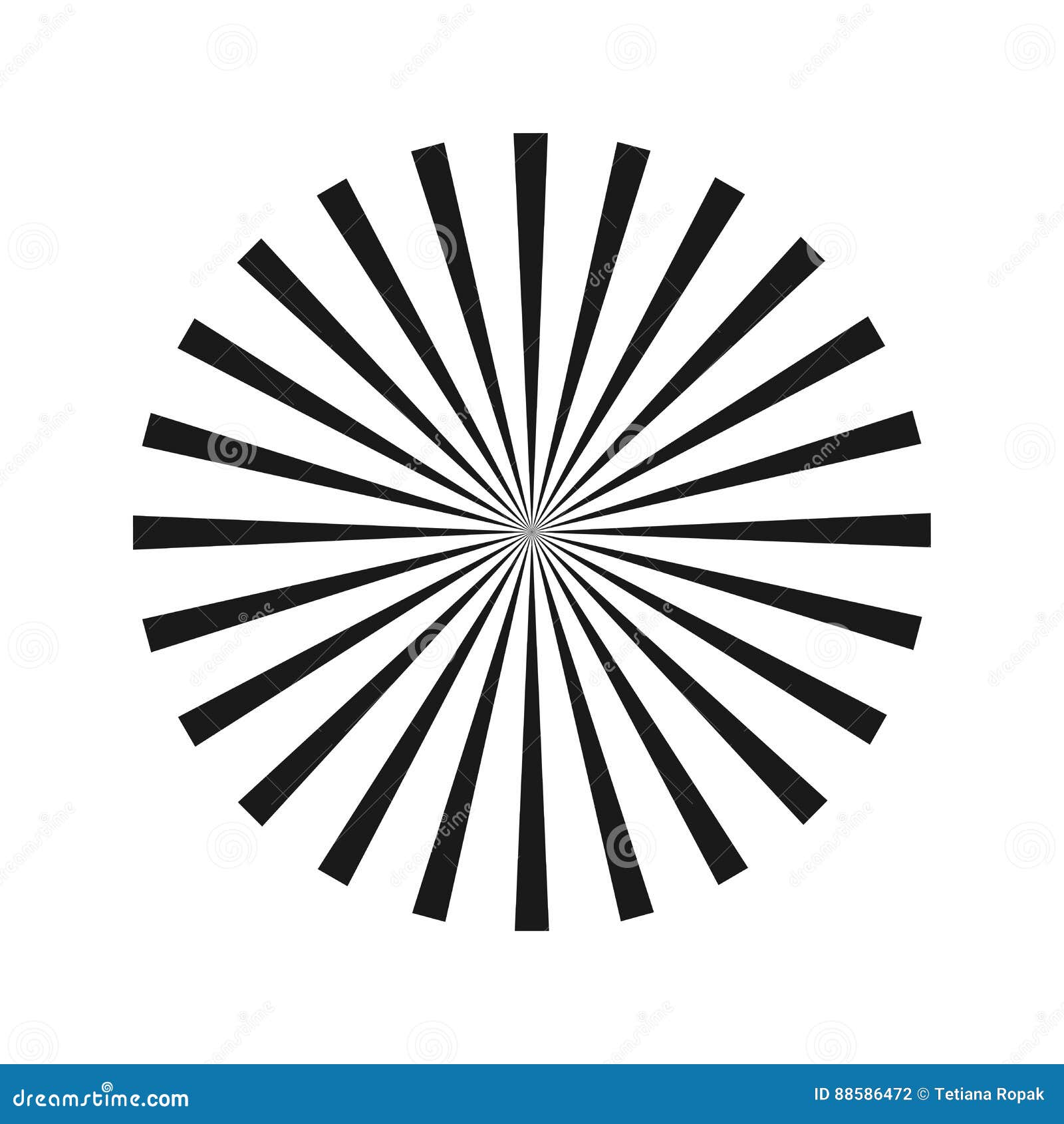 Radial Abstract Image. Vector Illustration. Geometric Optical Illusion ...