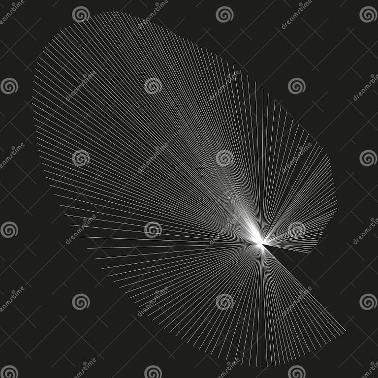 Radial Abstract Lines. Geometric Burst Pattern. Dynamic Symmetry Shape ...