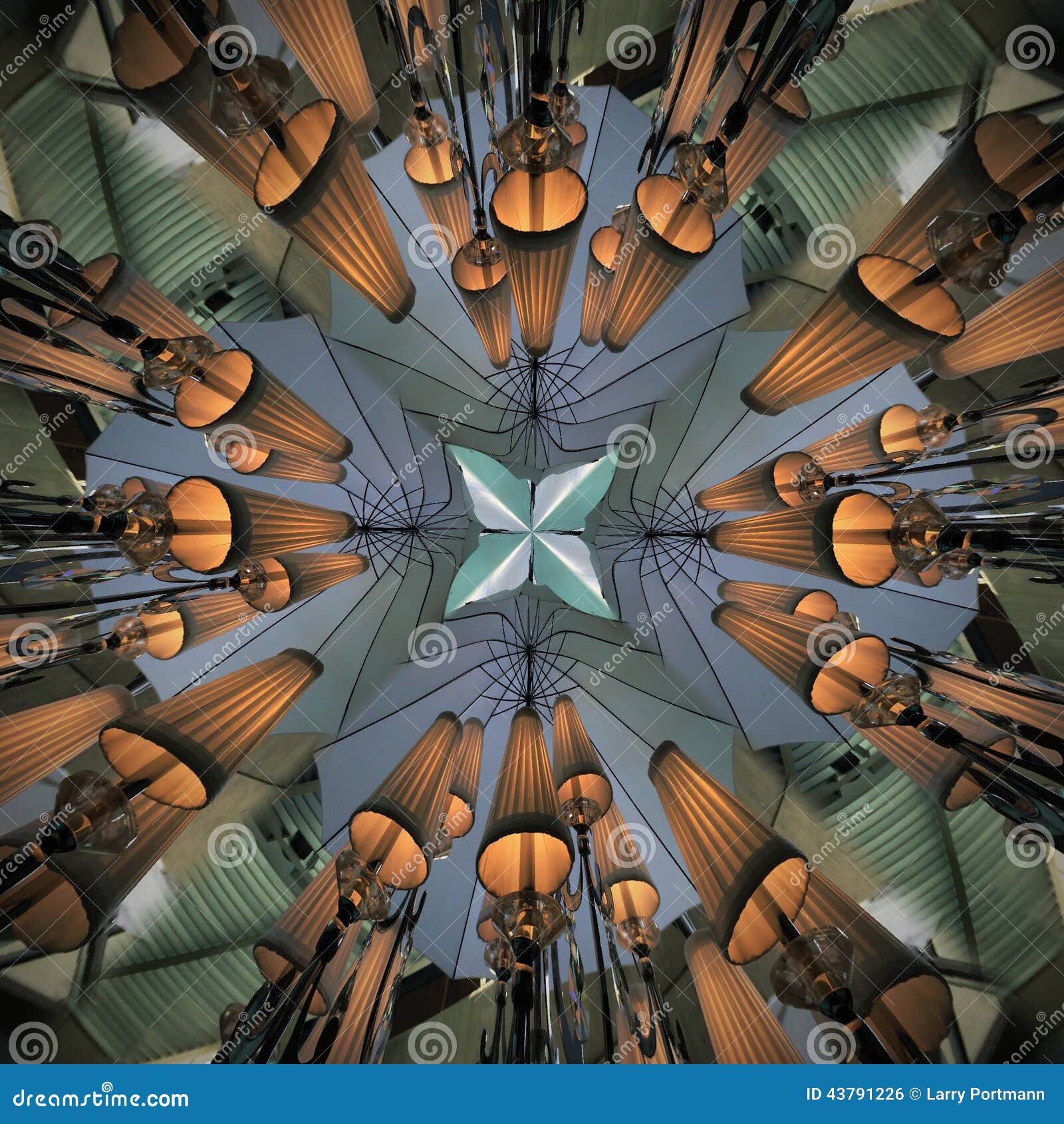 Radial Abstract Pattern with Lamp Shape Stock Photo - Image of green ...