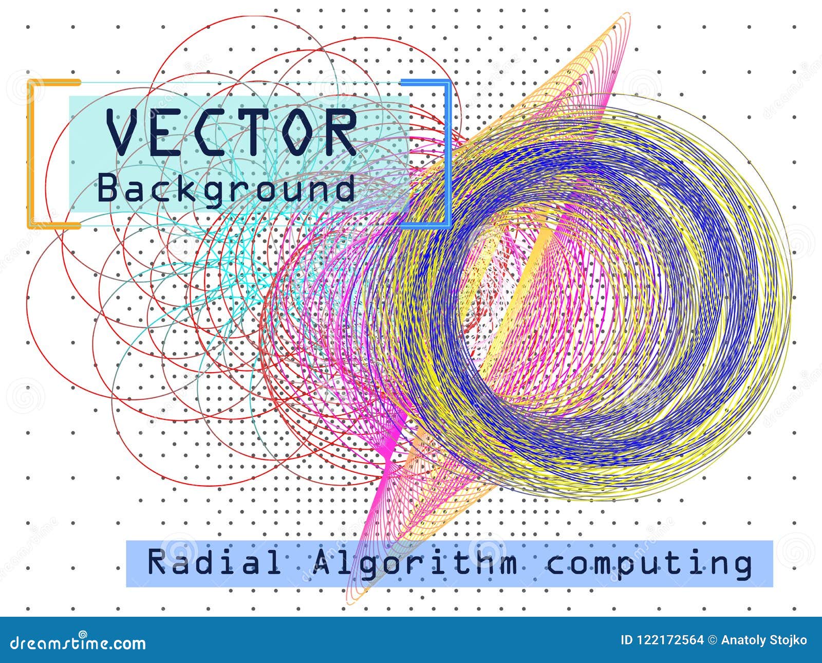 Radial Algorithm Computing Artificial Intelligence Cryptography Stock 0949