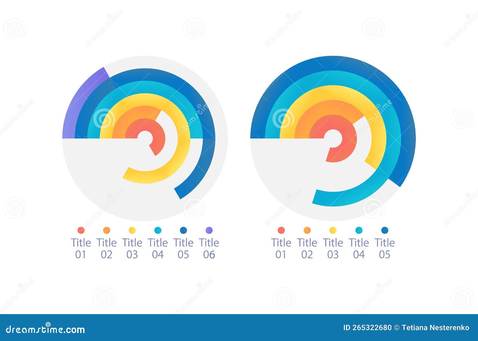 Radial Bar Infographic Chart Design Template Set Stock Vector ... Radial Bar Infographic Chart Design Template Set Stock Vector ...
