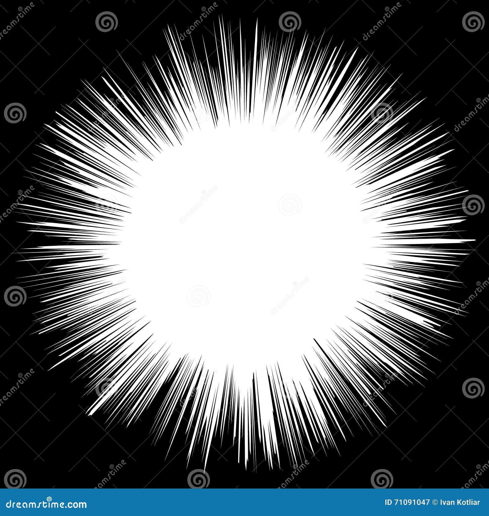 Radial Black Concentric Square Particles On White Background Cartoon ...