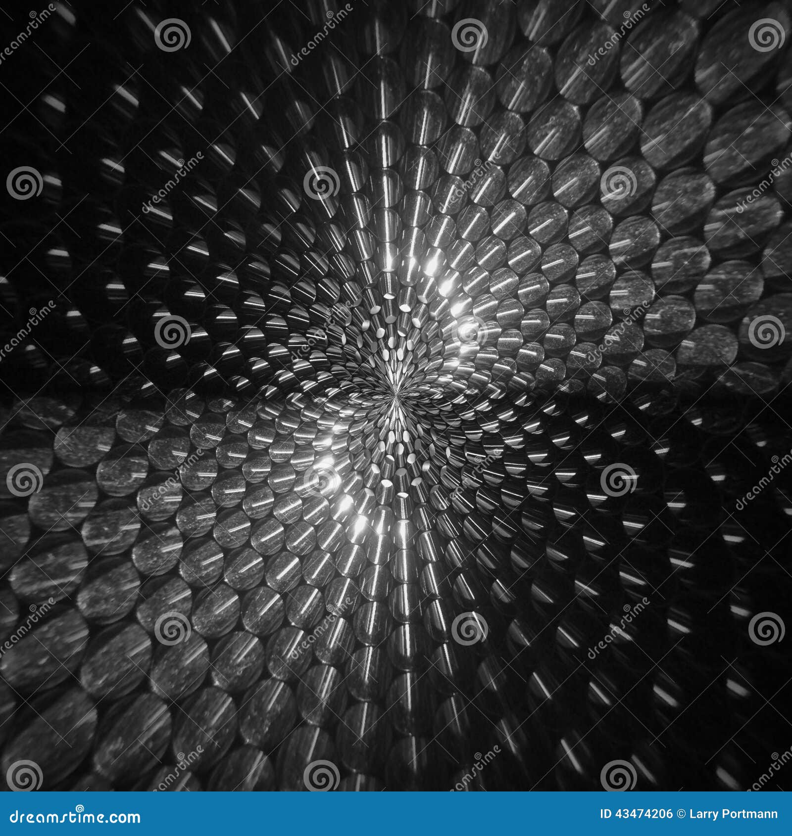 Radial Black and White Spiral Abstract Pattern Stock Illustration ...