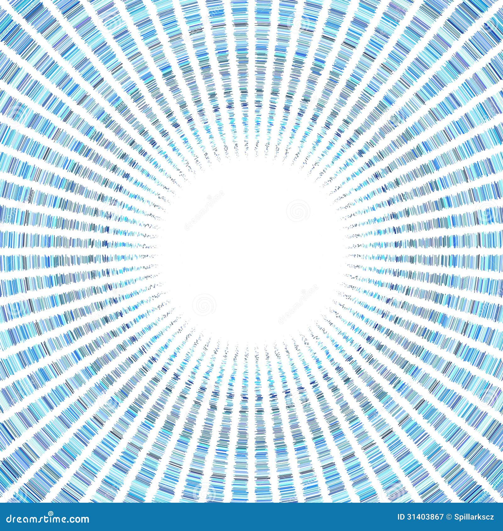 Radial Blue Sun Pattern on White Stock Illustration - Illustration of ...