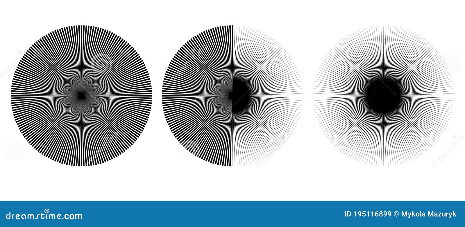 Radial Burst Lines Circular Element or Background. Starburst or ...