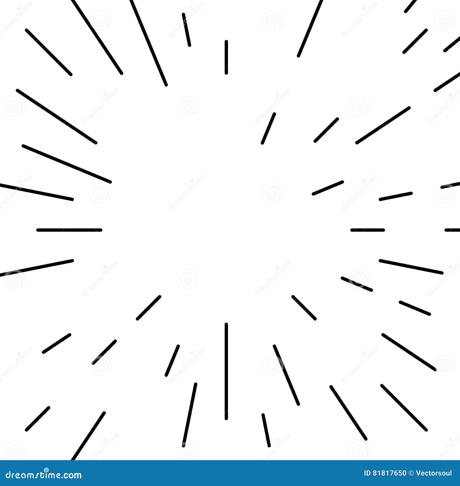 Radial Bursting Lines Circular Monochrome Geometric Pattern Stock ...