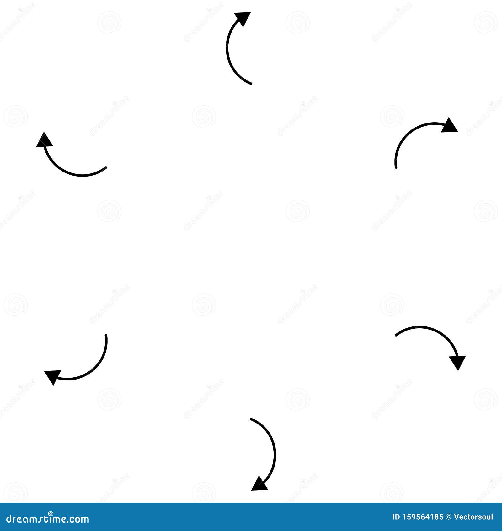 Radial, Circular Arrows Pointing From Center. Concentric Pointers For ...