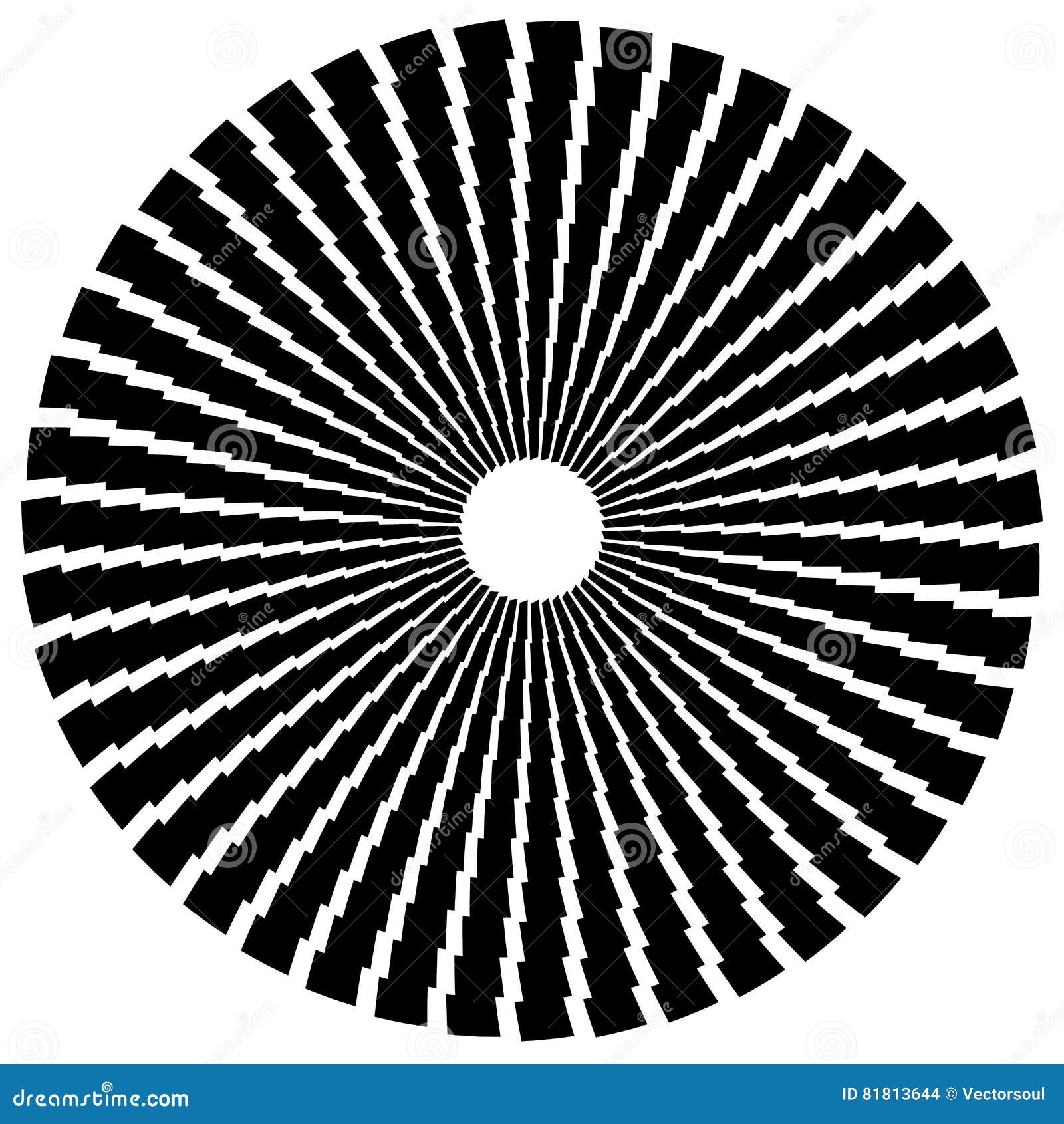 Radial Circular Element. Geometric Circles of Rectangles Stock Vector ...