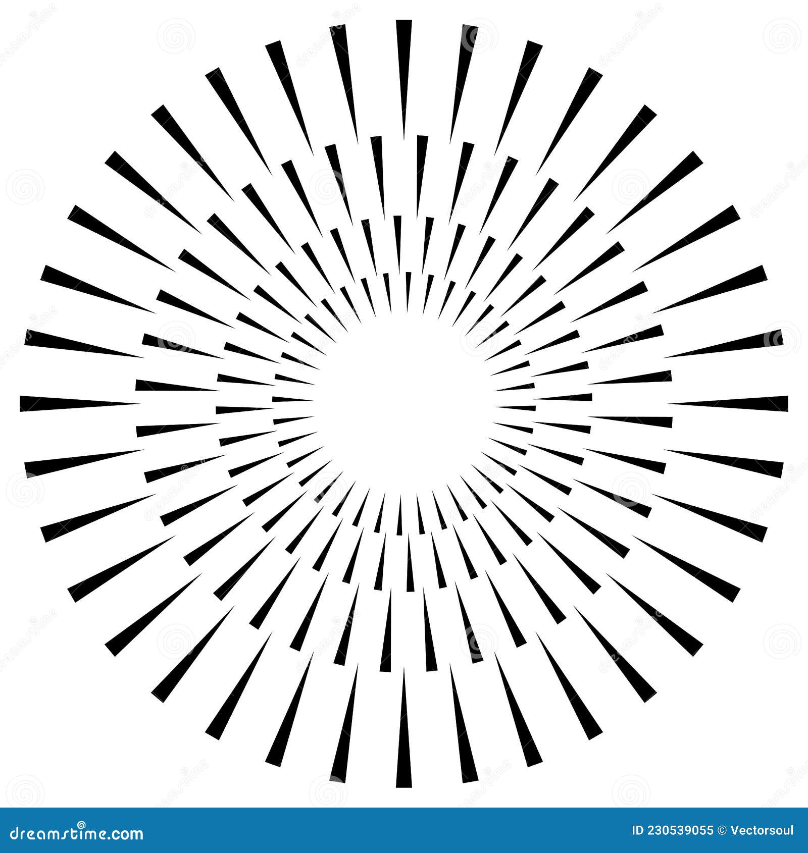 Radial, Concentric, Circular Triangles Shape, Design Element, Icon ...