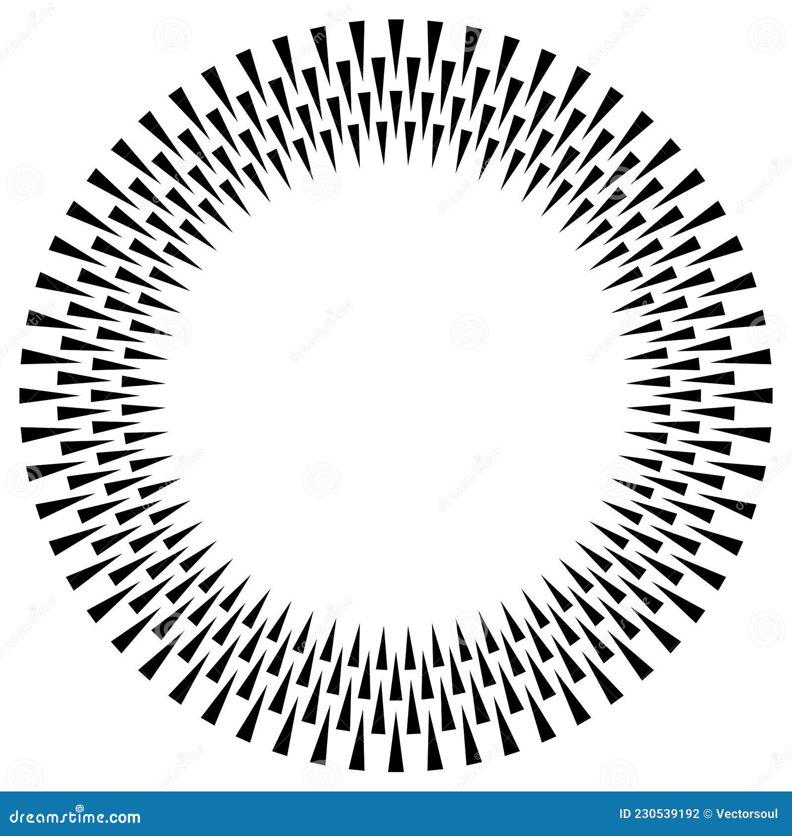 Radial, Concentric, Circular Triangles Shape, Design Element, Icon ...