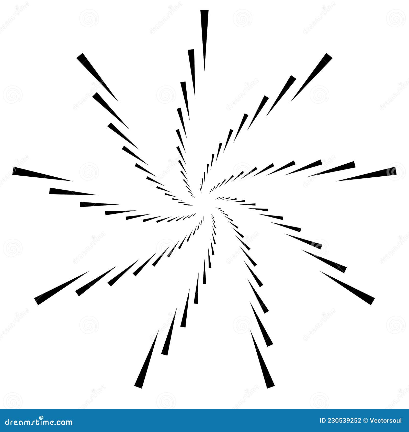 Radial, Concentric, Circular Triangles Shape, Design Element, Icon ...