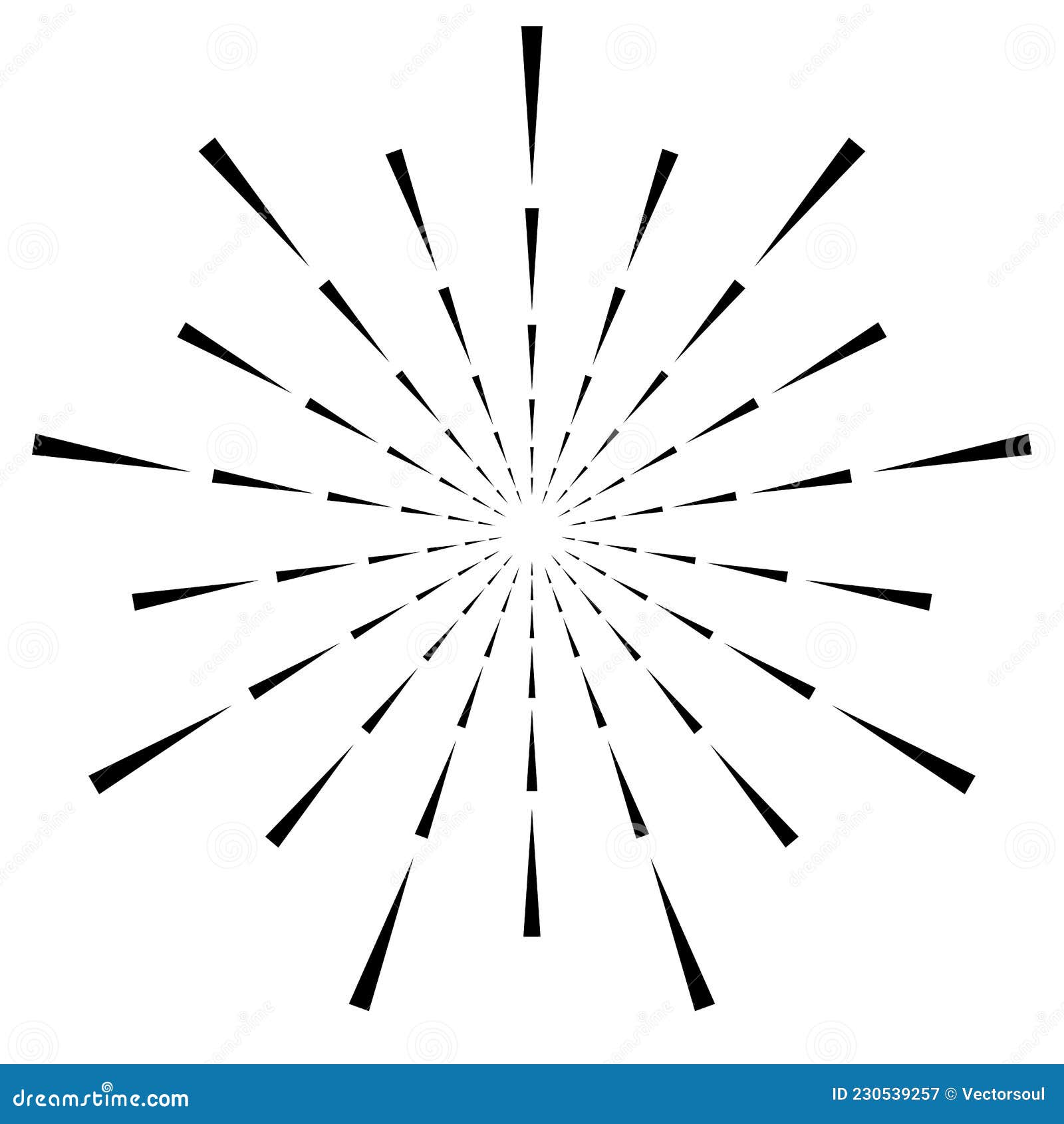 Radial, Concentric, Circular Triangles Shape, Design Element, Icon ...