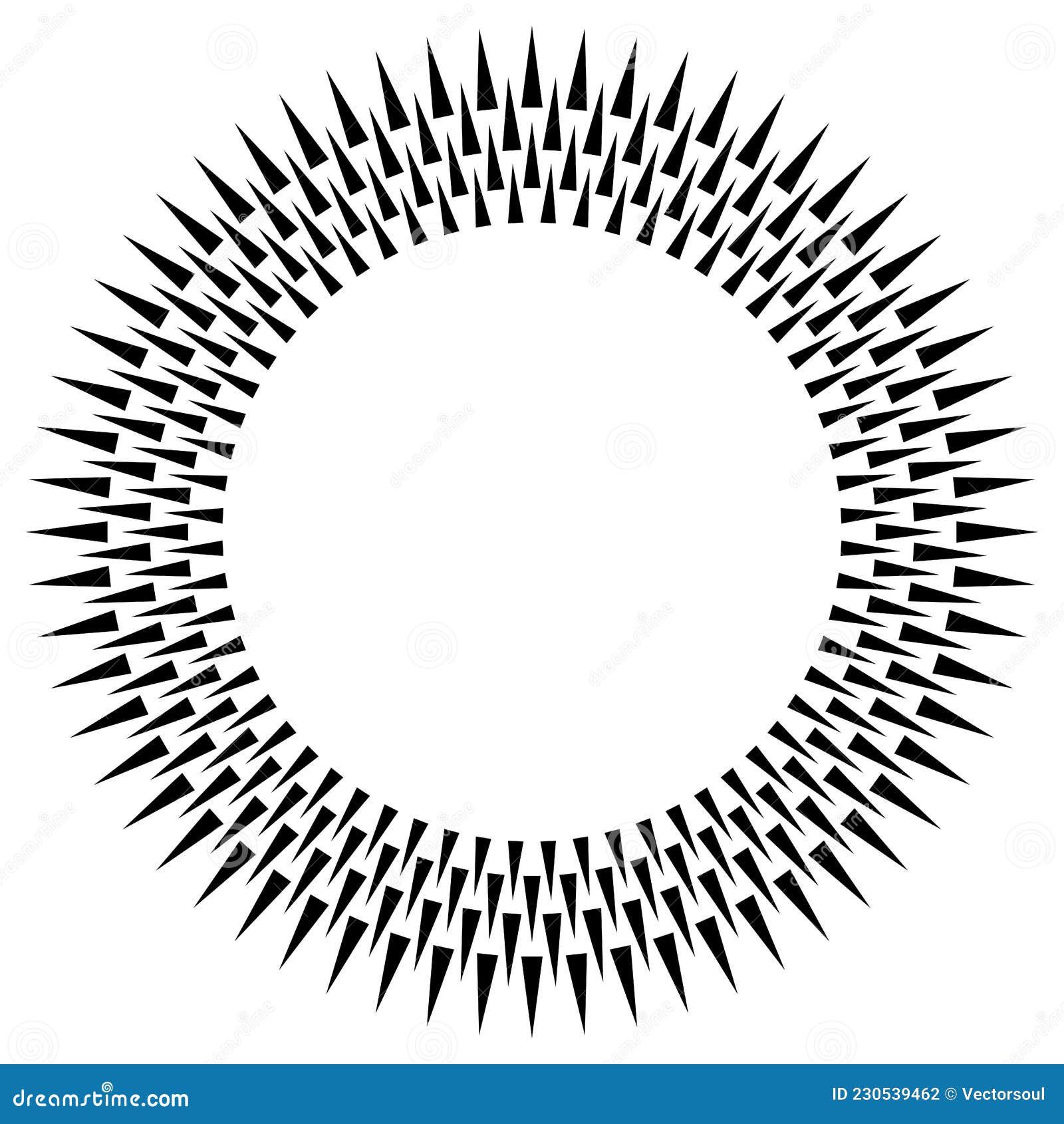 Radial, Concentric, Circular Triangles Shape, Design Element, Icon ...