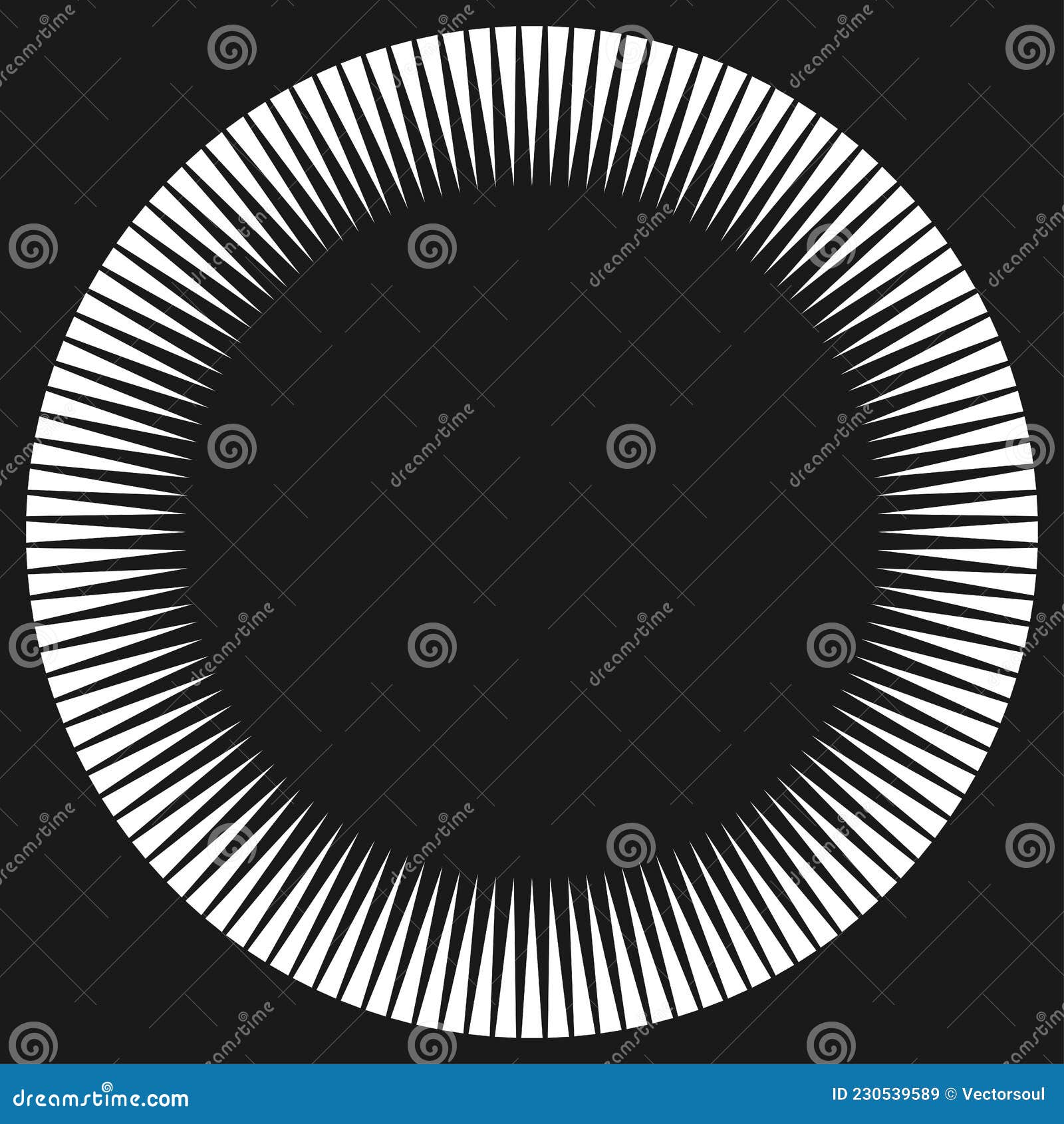 Radial, Concentric, Circular Triangles Shape, Design Element, Icon ...