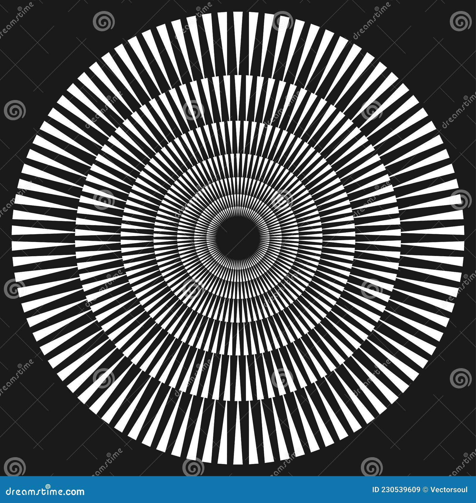 Radial, Concentric, Circular Triangles Shape, Design Element, Icon ...