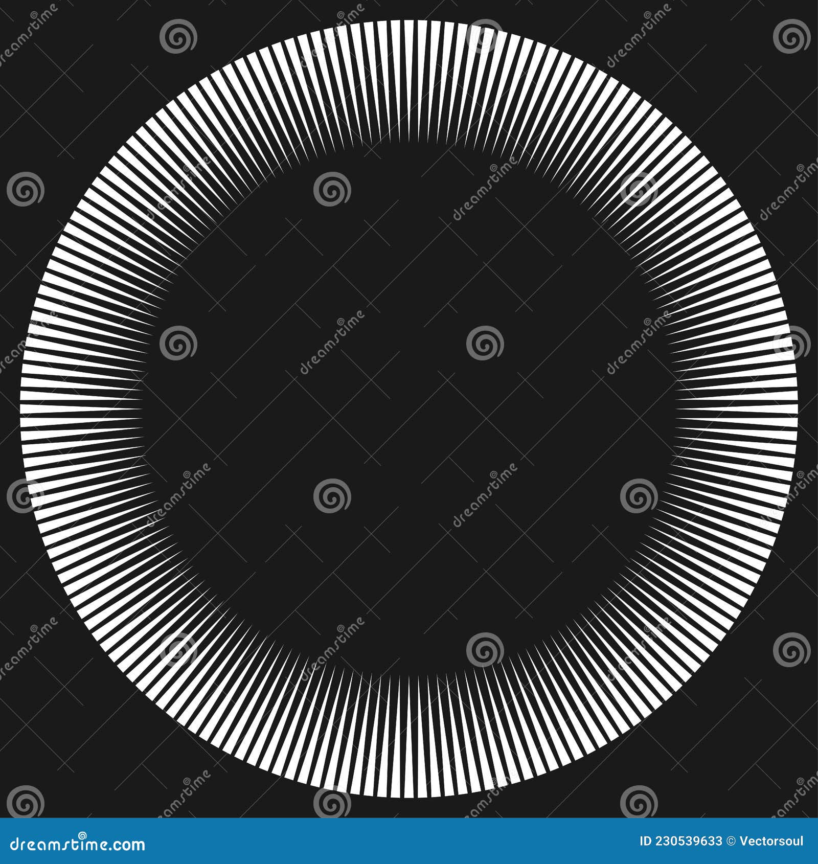 Radial, Concentric, Circular Triangles Shape, Design Element, Icon ...