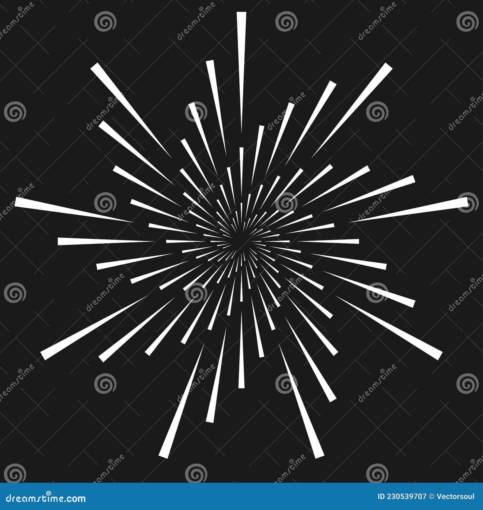 Radial, Concentric, Circular Triangles Shape, Design Element, Icon ...