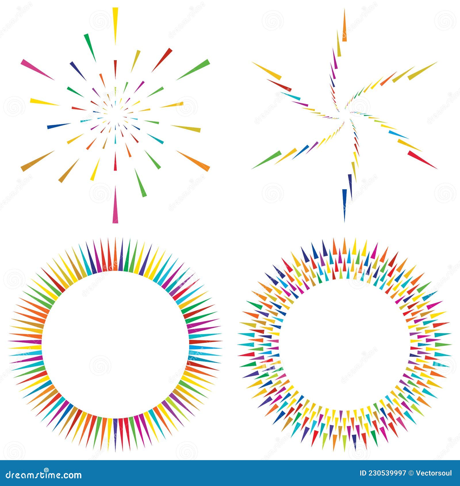 Radial, Concentric, Circular Triangles Shape, Design Element, Icon ...