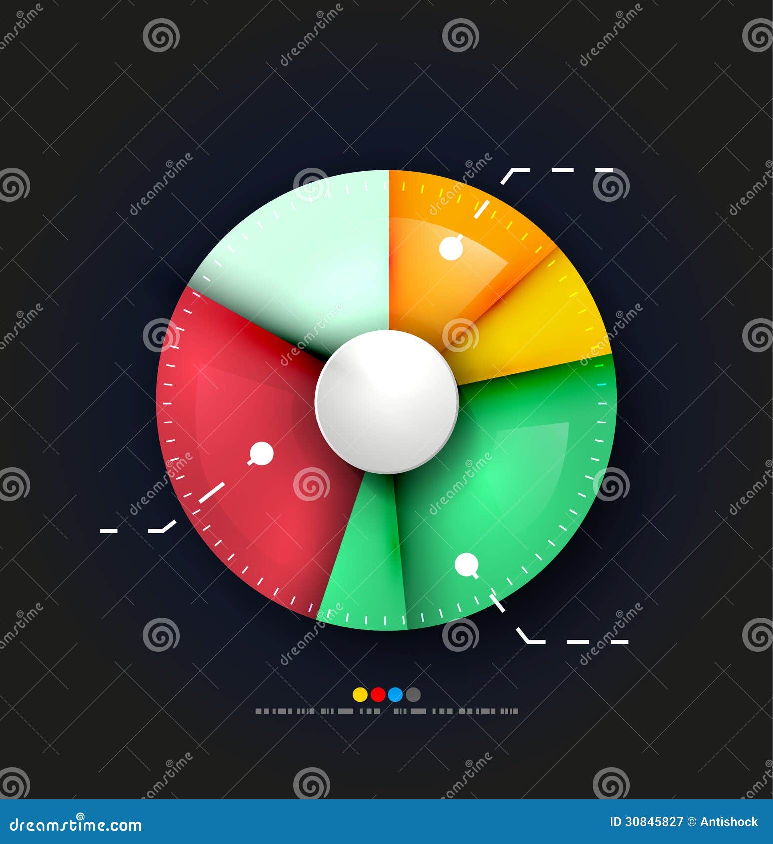 Radial Diagram Design Template Stock Vector - Illustration of brochure ...