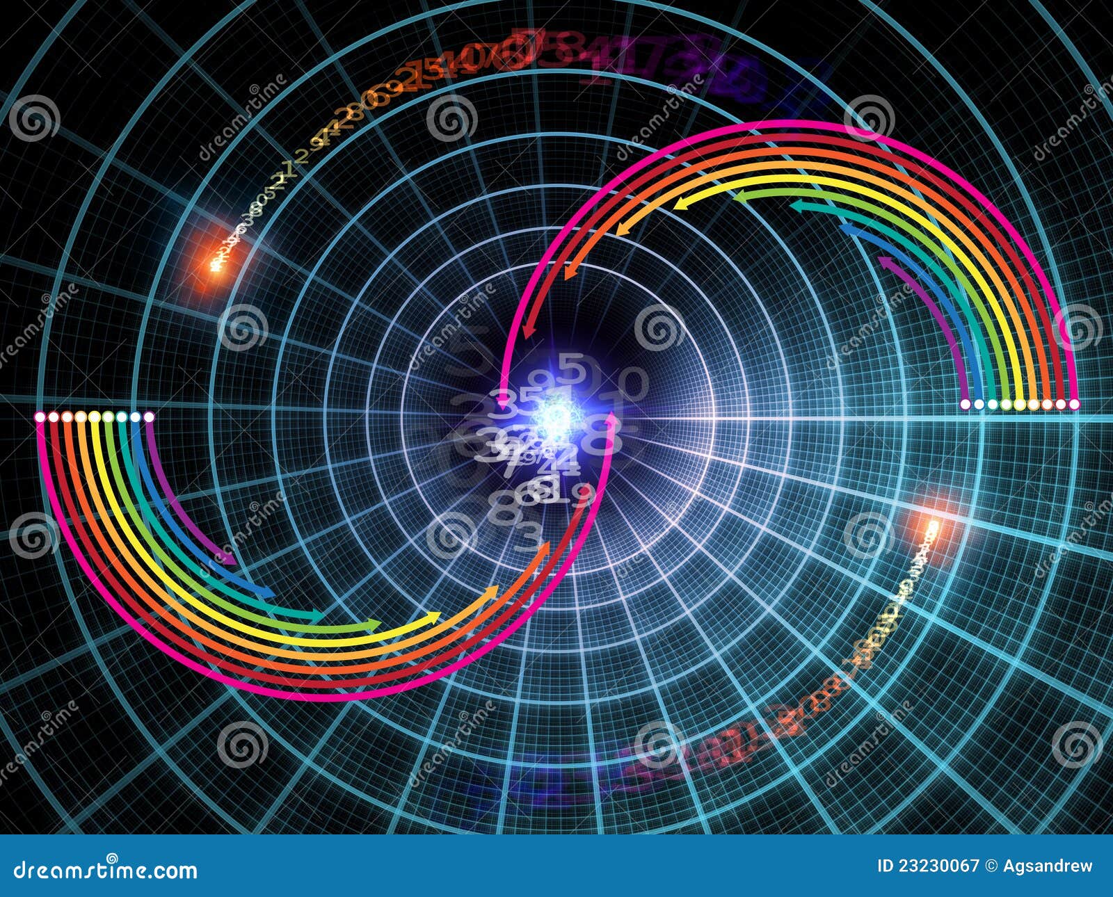 Radial Directions Royalty Free Stock Photography - Image: 23230067