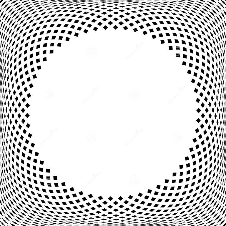 Radial Dots Pattern for Convex Round Frame. 3D Illusion Effect Stock ...