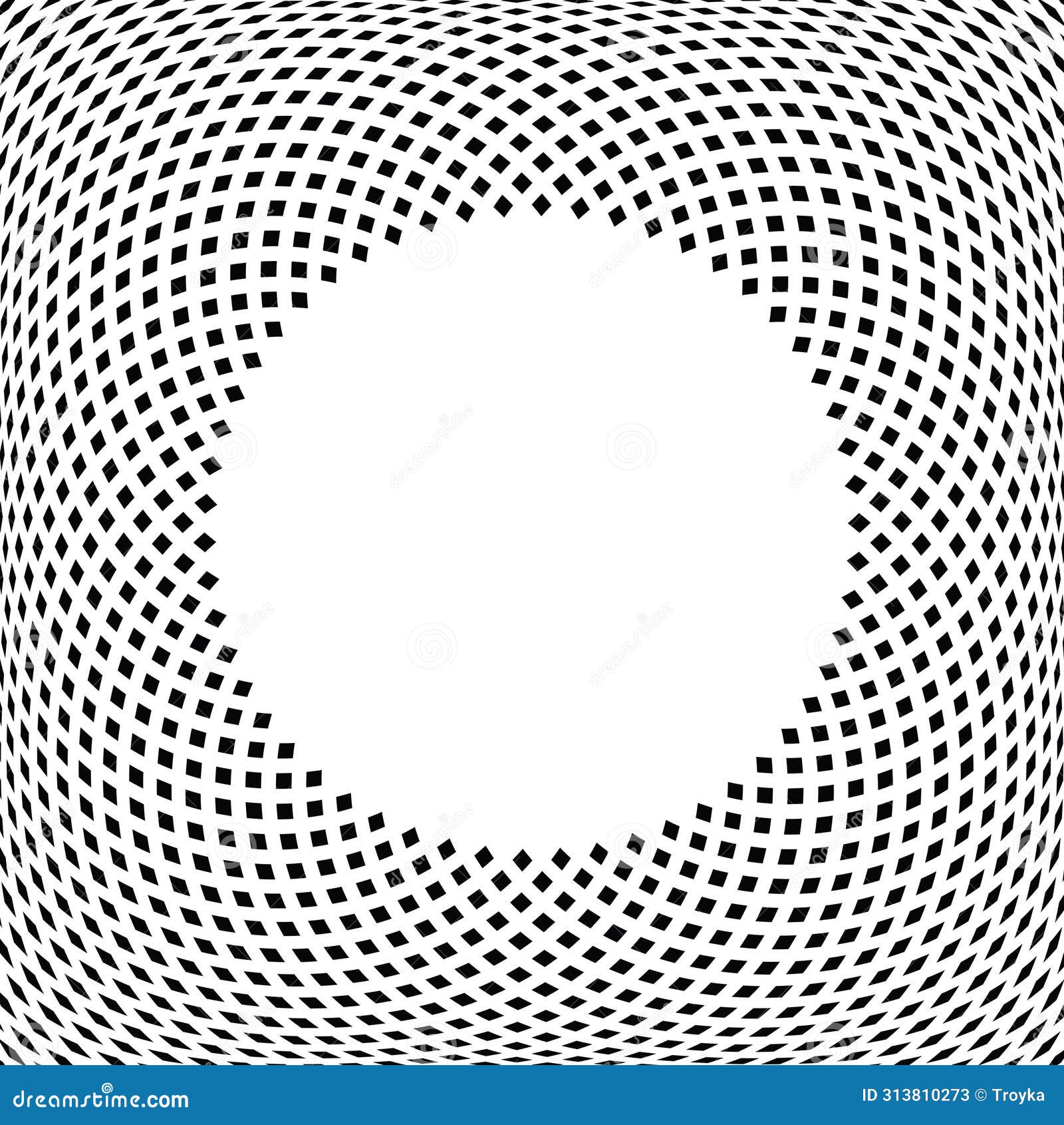 Radial Dots Pattern. Convex Round Frame. 3D Illusion Effect Stock ...