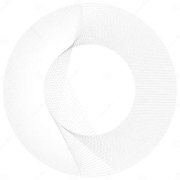 Radial Element with Random Dots, Circles, Rings As Particles. Diffusion ...