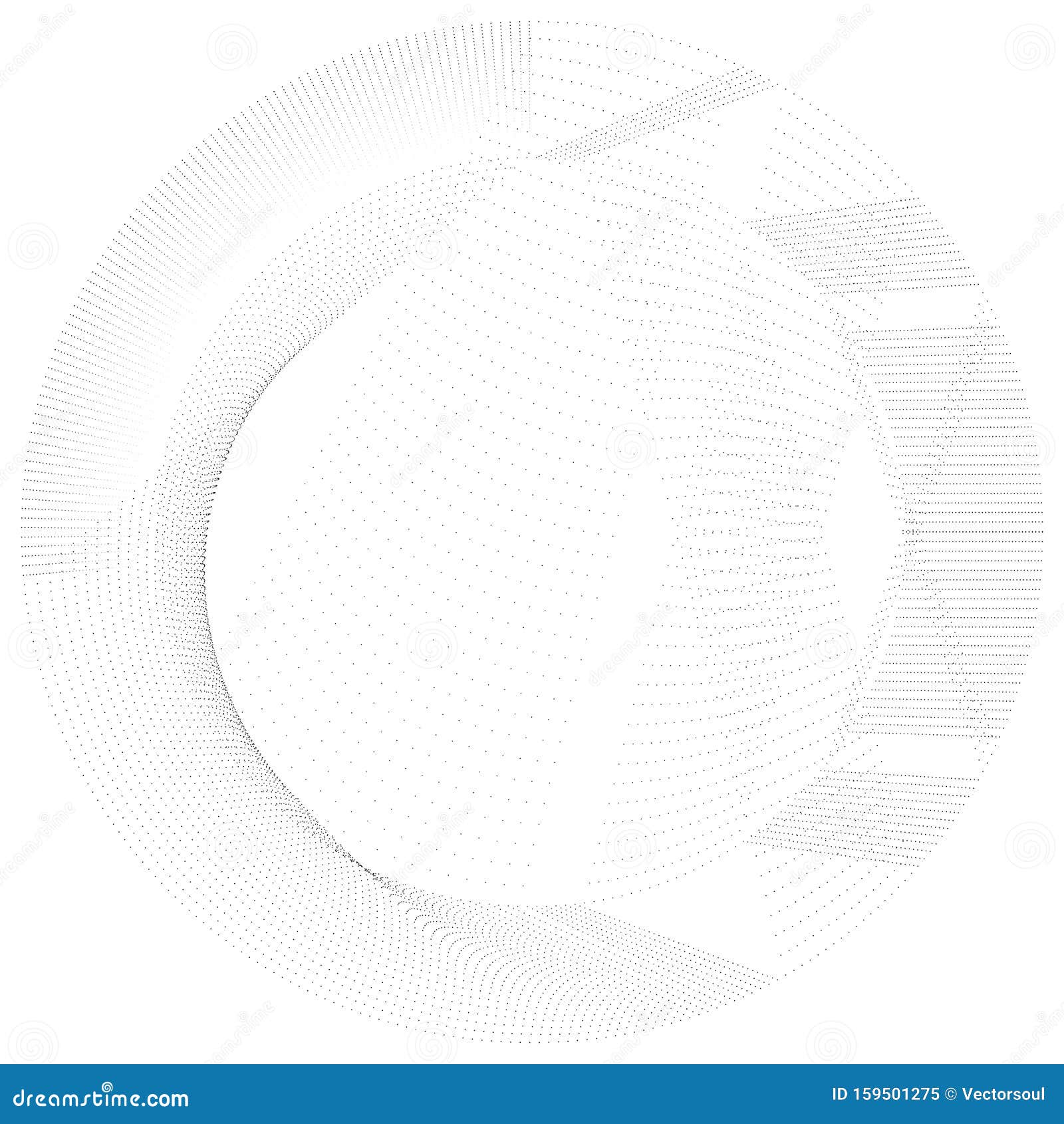 Radial Element with Random Dots, Circles, Rings As Particles. Diffusion ...
