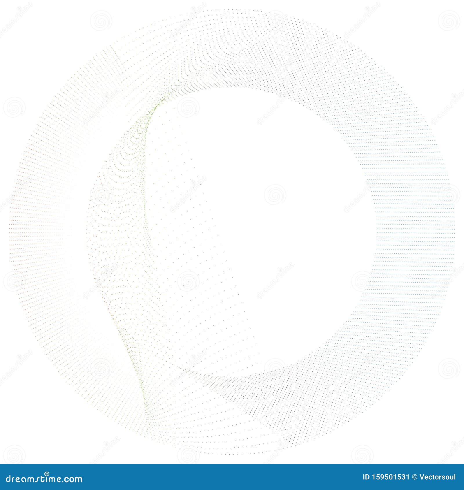 Radial Element with Random Dots, Circles, Rings As Particles. Diffusion ...