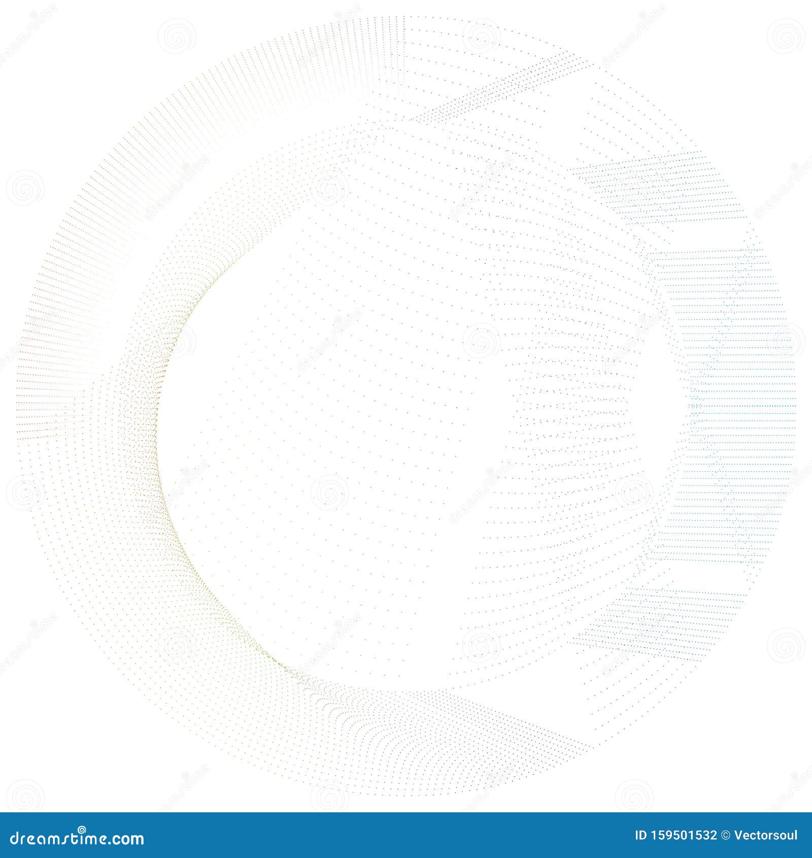 Radial Element With Random Dots, Circles, Rings As Particles. Diffusion ...