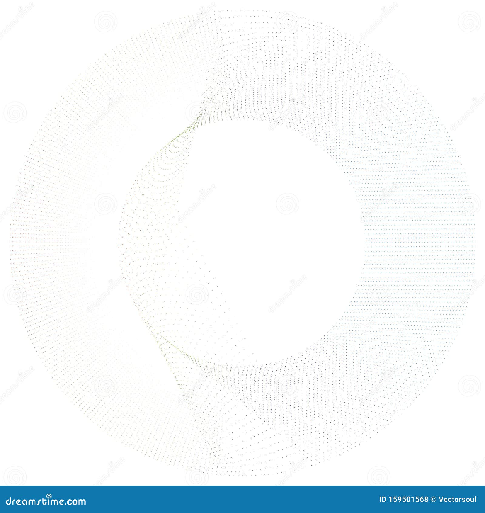 Radial Element with Random Dots, Circles, Rings As Particles. Diffusion ...