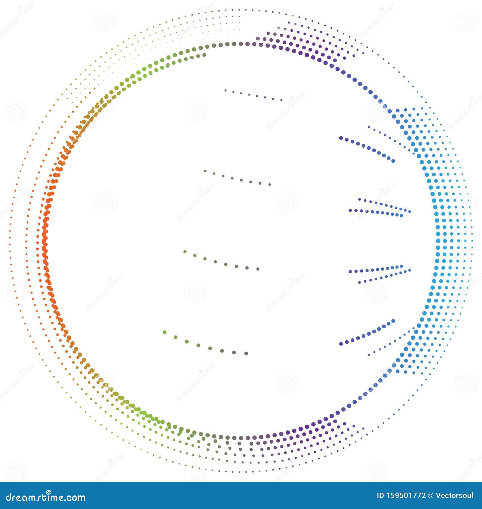 Radial Element with Random Dots, Circles, Rings As Particles. Diffusion ...