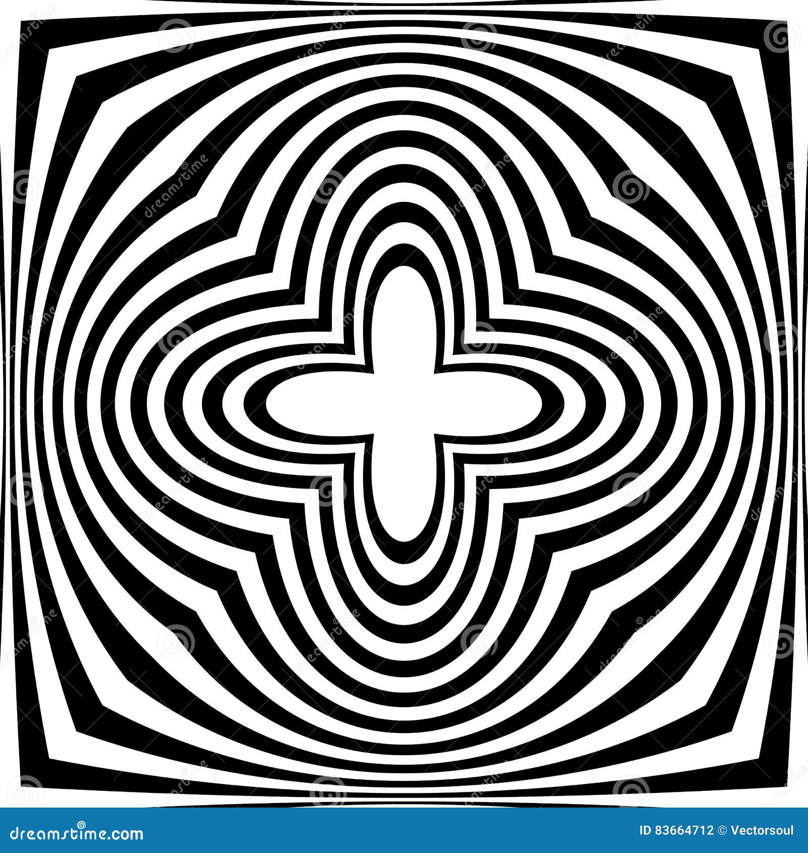 Radial Elements with Distortion, Deformation Effect. Abstract Stock ...