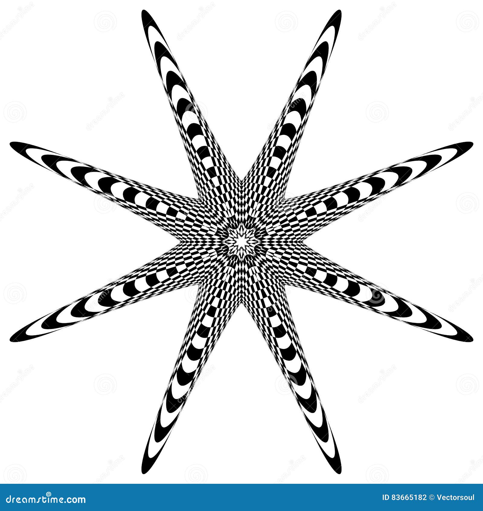 Radial Elements with Distortion, Deformation Effect. Abstract Stock ...