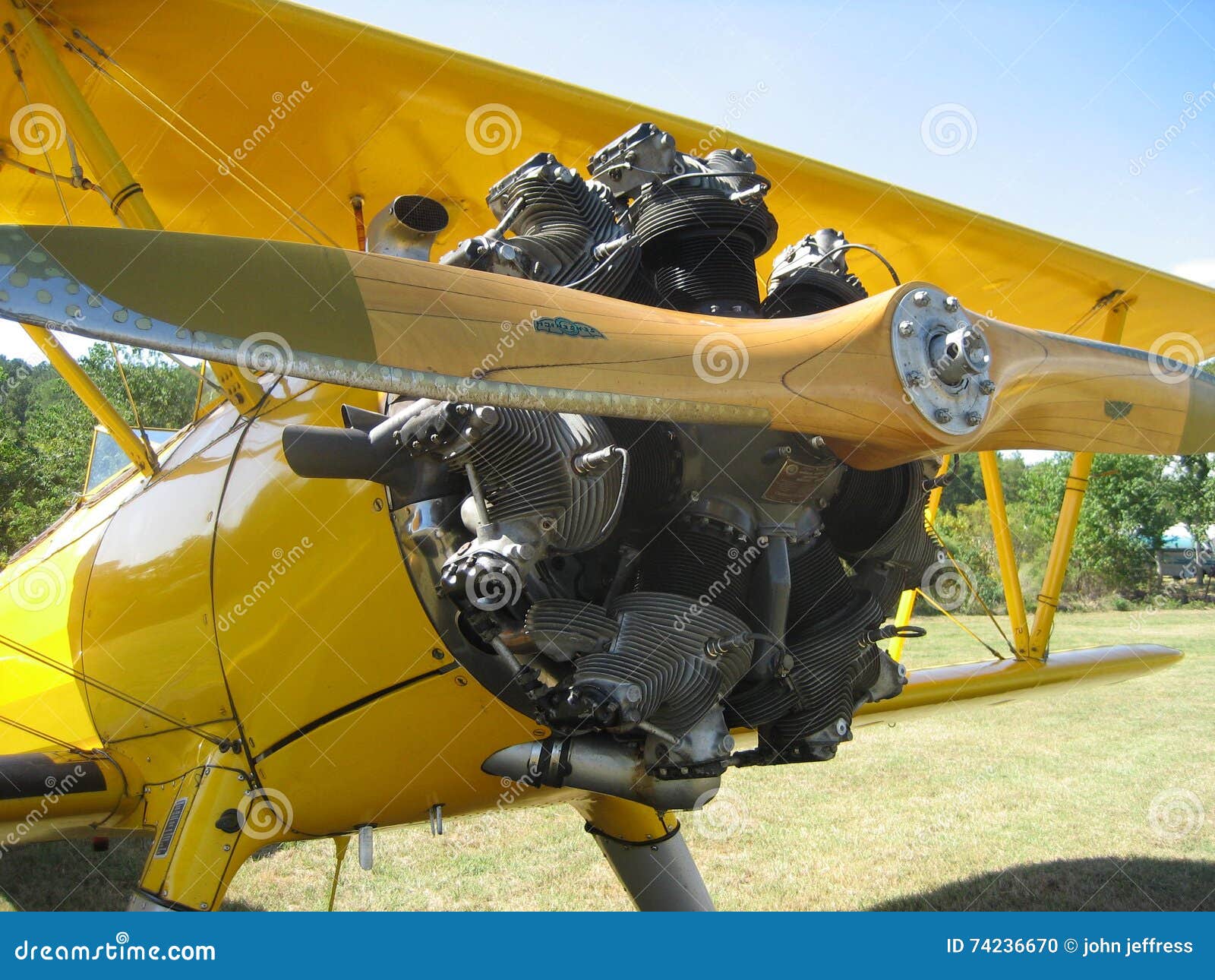 Radial Engine stock photo. Image of pt17, stearman, popellar - 74236670