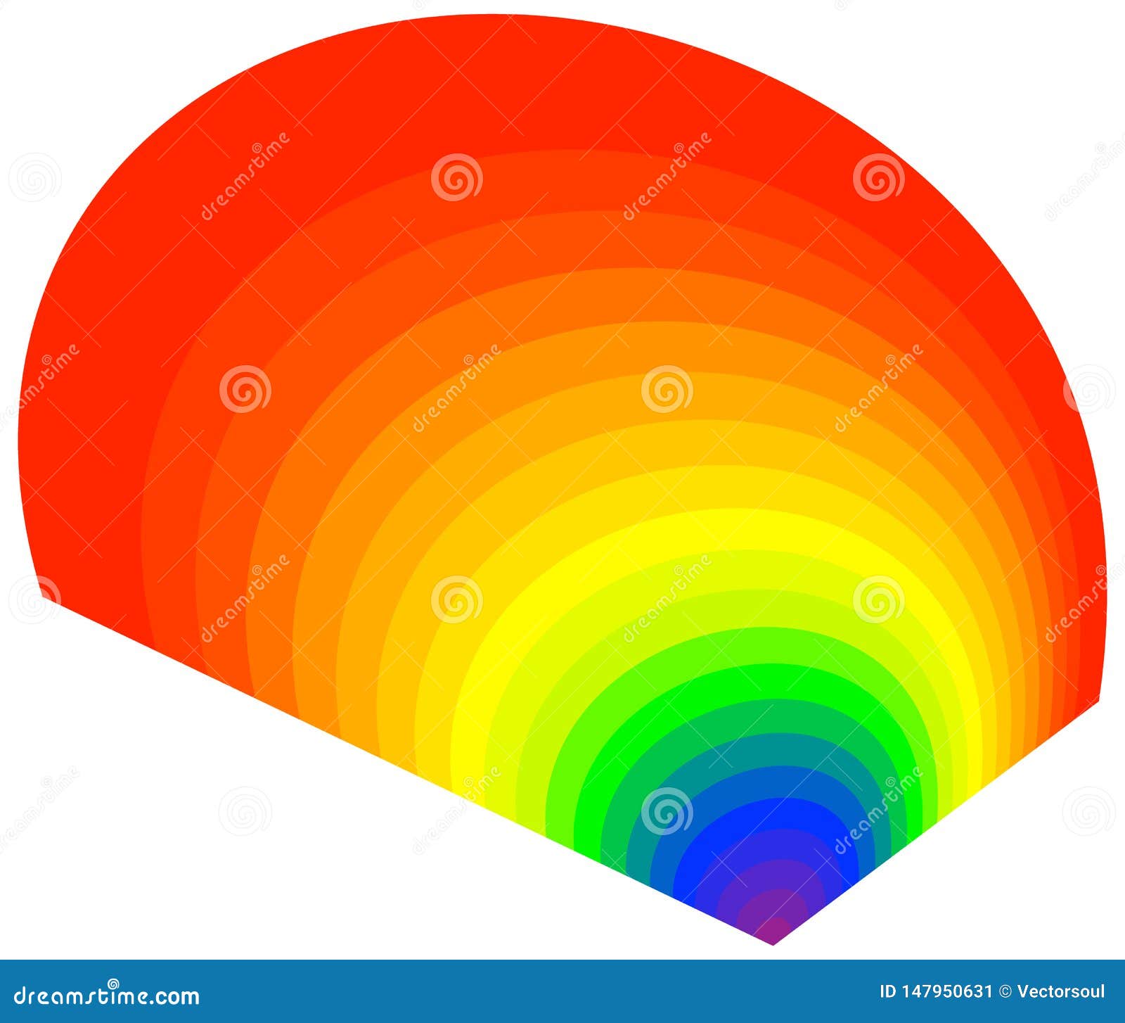 Radial Form with the Visible Light Colors. Rainbow, RGB Colored ...