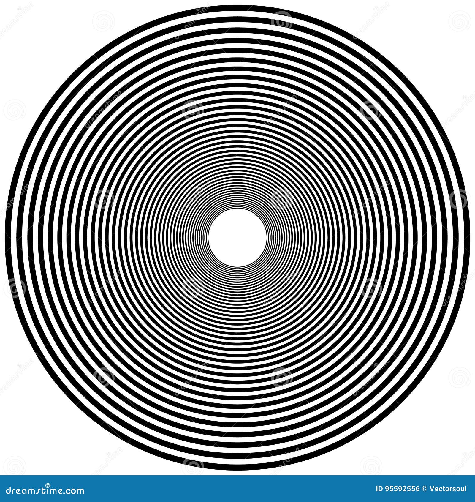 Radial Geometric Element Series. Abstract Black and White Shape Stock ...