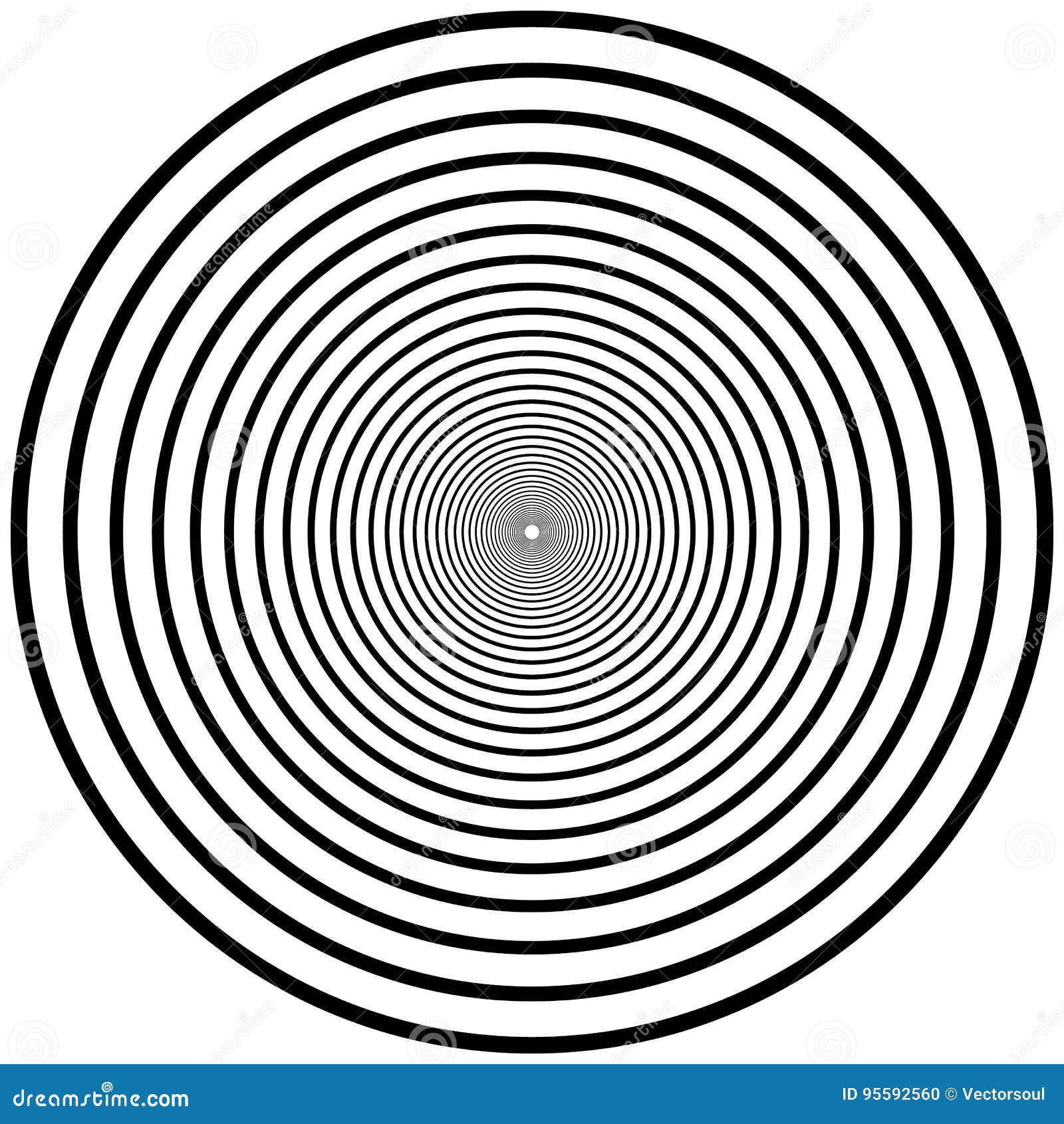 Radial Geometric Element Series. Abstract Black and White Shape Stock ...