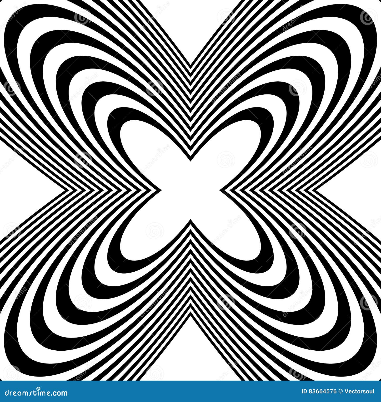 Radial Geometric Graphic with Distortion Effect. Irregular Radiating ...