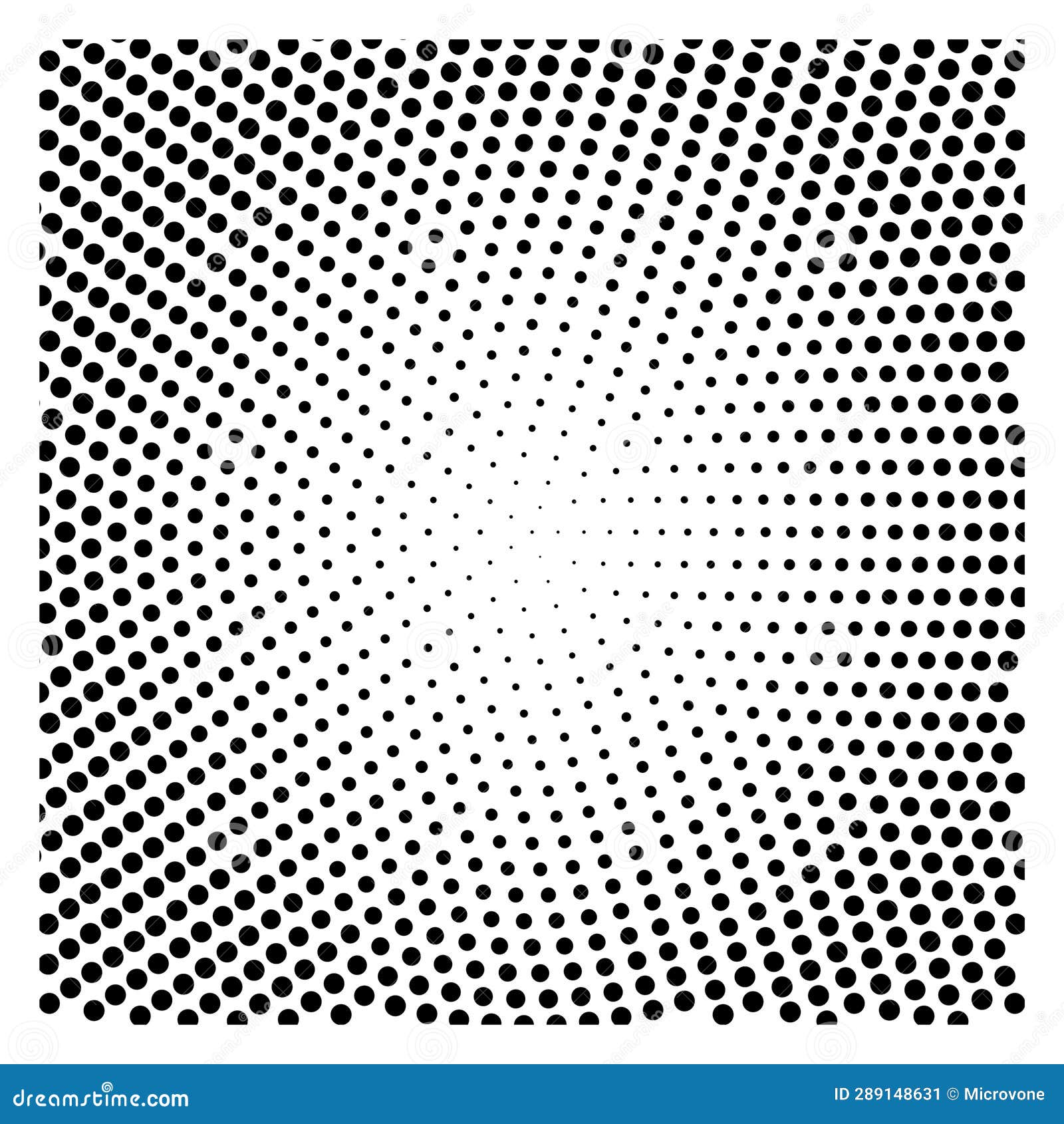 Radial Gradient in Halftone Style. Geometric Dot Texture Stock Vector ...
