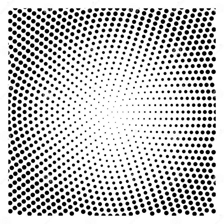Radial Gradient in Halftone Style. Geometric Dot Texture Stock ...