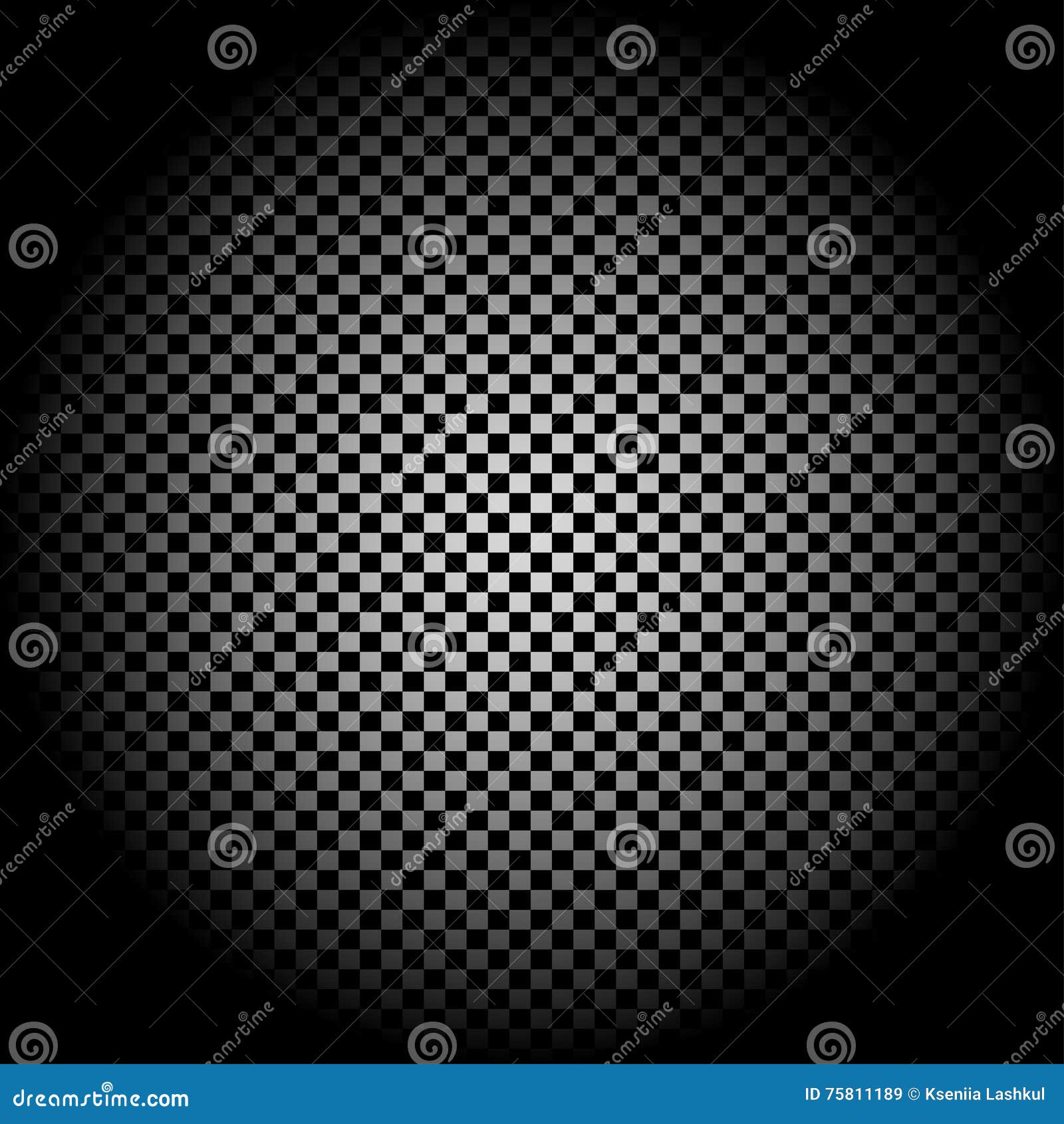 Radial Gradient Light. Checkered Background Stock Vector - Illustration ...