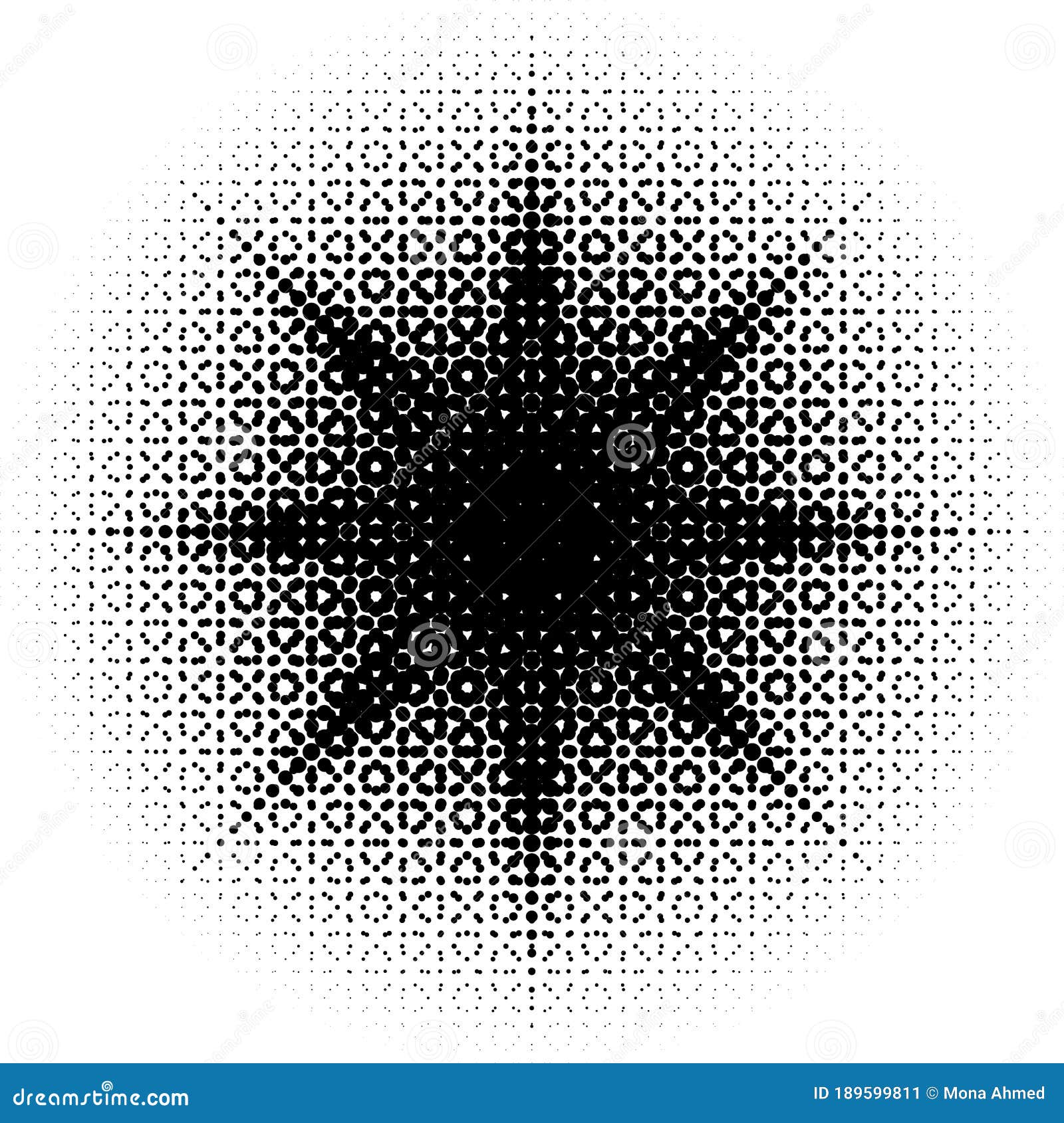 Radial halftone gradient stock vector. Illustration of black - 189599811
