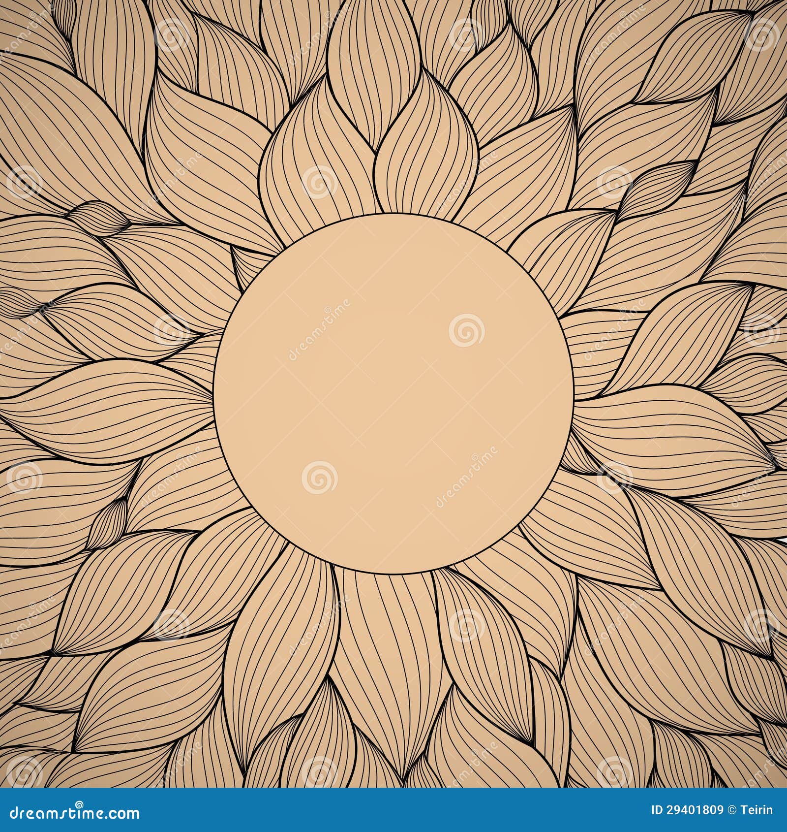 Radial Hand-drawn Pattern, Waves Background Stock Vector - Illustration ...